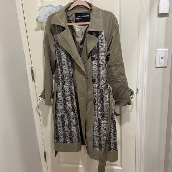 bagatelle | Jackets & Coats | Snake Skin Print Trench Coat | Poshmark